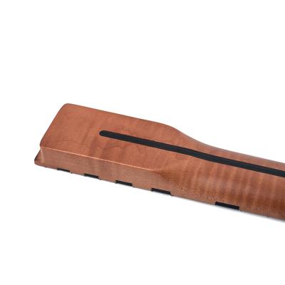 中国 22 Fret Tiger Flame Maple Guitar Neck Replacement TL Electric Guitar Neck Adjustable Truss Rod 販売のため