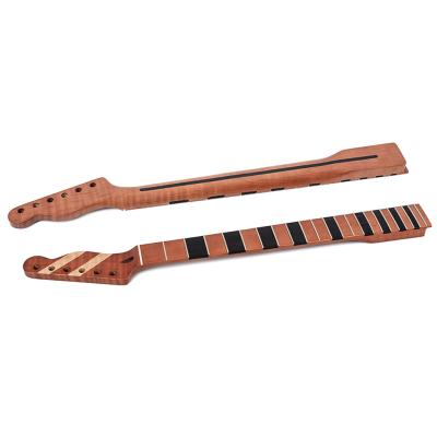 China Cuello de guitarra de arce reemplazo de TL Cuello de guitarra eléctrica 22 Frets Tiger Flame Rod de truss ajustable en venta