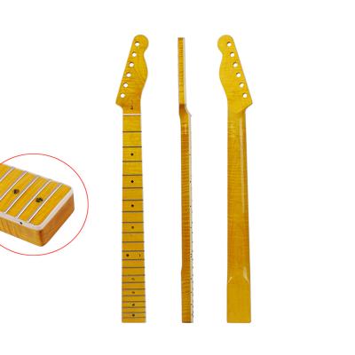 China 21-Fret Cuello de guitarra eléctrica Canadá Madera de arce para Fender Telecaster Cuello Fingerboard Marcadores de posición de la cáscara de Abalone en venta