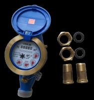Quality Magnetic Drive 1/2 Inch R160 Multi Jet Cold Water Meter Cast Iron Body External for sale