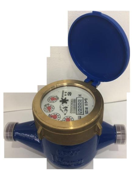 Quality Magnetic Drive 1/2 Inch R160 Multi Jet Cold Water Meter Cast Iron Body External for sale
