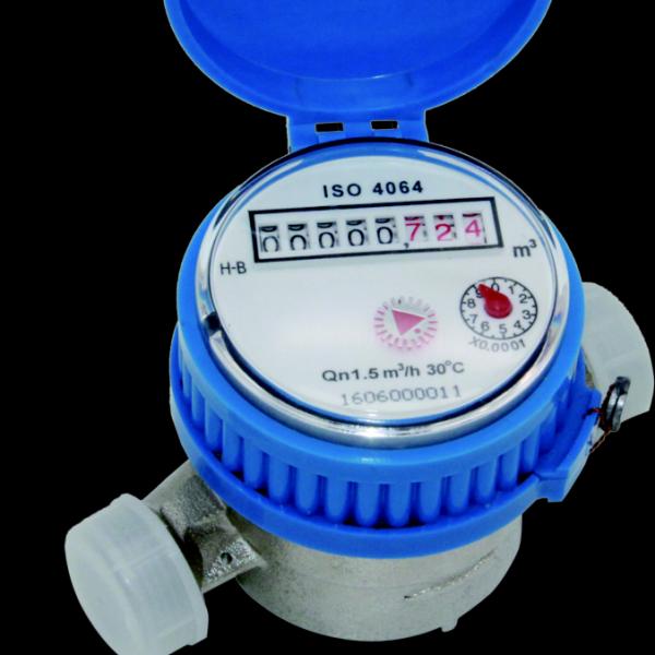 Quality DN15 Impulse Single Jet Brass Water Meter for sale