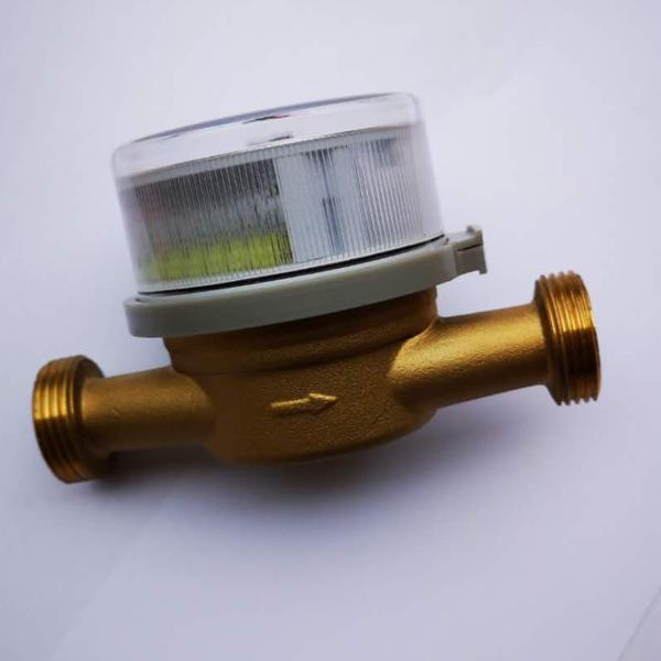 Quality DN15 Impulse Single Jet Brass Water Meter for sale