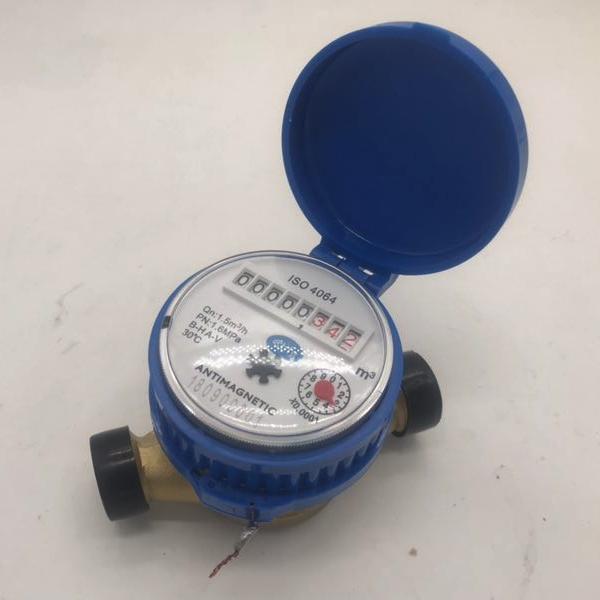 Quality DN15 Impulse Single Jet Brass Water Meter for sale