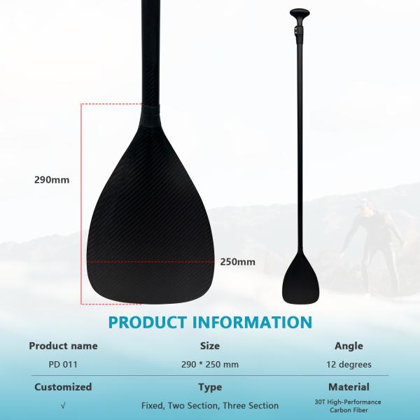 Quality 2 3 Sections Carbon Paddle Downwind SUP Stand Up Paddle Carbon Ultra Light for sale