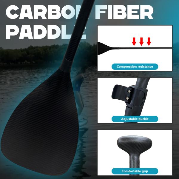 Quality 2 3 Sections Carbon Paddle Downwind SUP Stand Up Paddle Carbon Ultra Light for sale