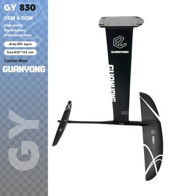 China Lightweight Carbon Front Wing GY830 Black 984sqcm for Experienced Hydrofoil Advance Surfers for sale