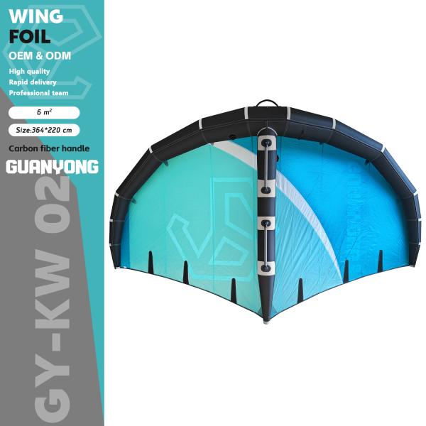 Quality 6m2 Wing Foil Sail Windsurfing Kite Wing Foil Wingfoil Riders 5.4KG 6PSI for sale