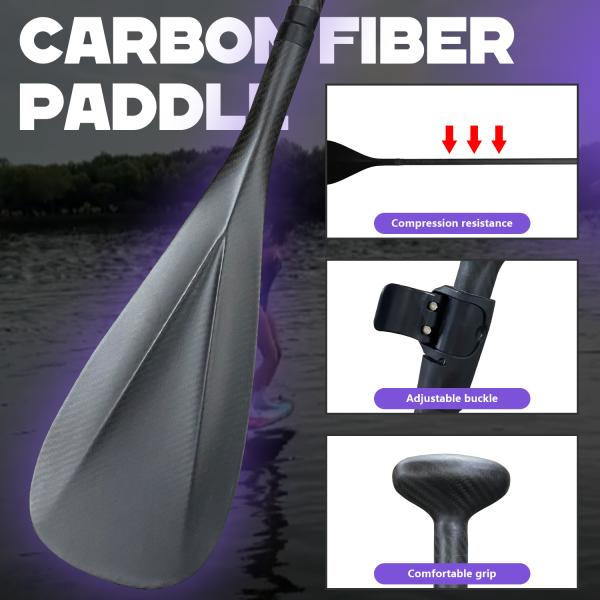Quality Customizable Logo Sup Paddle Board Lightweight 9kg 2 Piece Carbon Sup Paddle for sale
