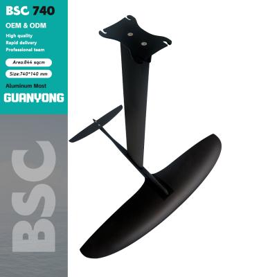 China BSC 740 Aluminum Carbon Mast Hydrofoil Surfboard Wing Foil for Pumping Waves Water Sport for sale