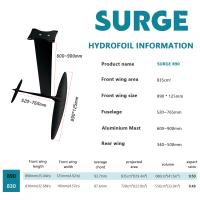 China SURGE 890 Carbon Hydrofoil Set 82-90cm Mast High Performance Wing Foil for sale