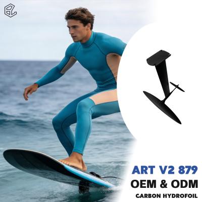 China ART V2 879 Carbon Hydrofoil Set with 880mm Front Wing Span and 790cm² Area for Balanced High Aspect Wing Foil Performance for sale