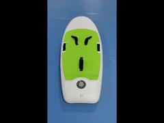 Green and white inflatable hydrofoil board 1