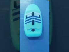 light blue inflatable hydrofoil board