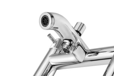 China Double Handle Bath Shower Faucet luxurious polished chrome finish T9681 for sale