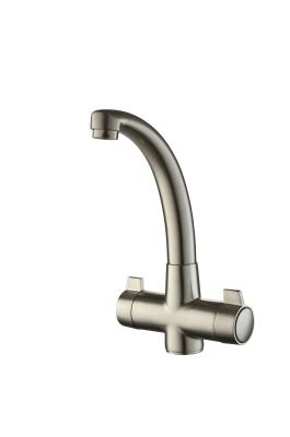 中国 295Mm 2つのハンドル ミキサー タップ 耐久性のある材料のクロム色 販売のため