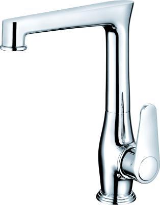 China Chrome Brass Kitchen Mixer Faucet Single Hole for Kitchen Utility T2026 for sale