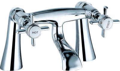 China Double Handle Bath Shower Mixer Faucet Chrome Finish For Bathroom T8049N for sale