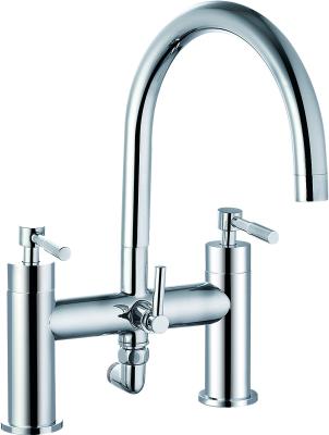 China Chrome Finish Double Handle Brass Material Bath Shower Mixer T80511 for sale