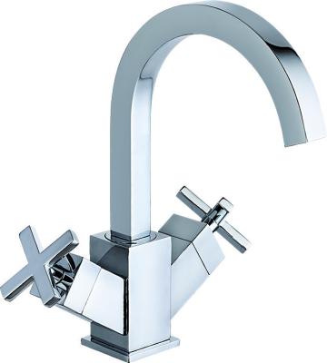 중국 청동 두 개의 손잡이 욕실 용기 믹서 탭 크롬 마무리 T8302 판매용