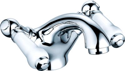 중국 크롬 피니쉬와 함께 두 개의 손잡이 욕실 믹서 탭 판매용