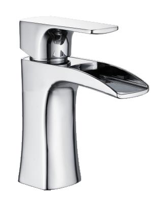 중국 세련된 크롬 마감 황동 세면대 수도꼭지 - 우아한 현대 욕실 디자인 T9392W 판매용