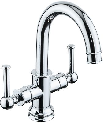 China Double Handle Kitchen Mixer Faucet with Precise Water Control and Ergonomic Design in Corrosion Resistant Chrome for sale