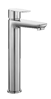 China Modern Chrome Finish Brass Basin Mixer Faucet with Ceramic Valve and 0.5-3.0 Bar Water Pressure for sale