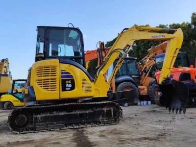 Cina 5 tonnellate usate Komatsu PC55 escavatore macchine da costruzione mini escavatori in vendita