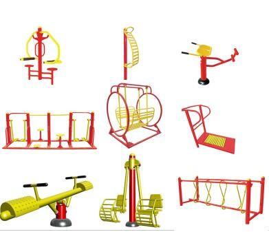China Hot yewllow line Most Popular Recreation Playground  Outdoor Fitness Equipment Manufacturers for sale