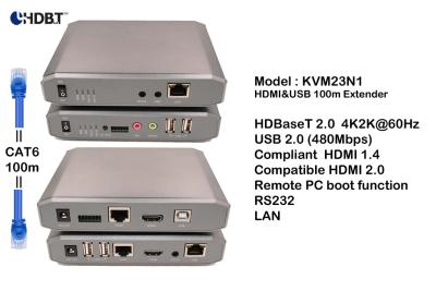 China HDBaseT HDMI Cat-6 Extender Kit for 4k UHD Supporting Without Any Signal Delay for sale