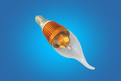 China Aluminum B22 LED Candle Light Bulbs With Glass Cover for sale