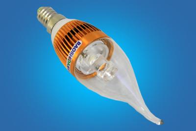 China Office Ceramic LED Candle Light Bulbs Warm White 6500k for sale