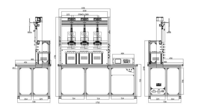 ICT-Based Three-Phase Meter Test Equipment front view
