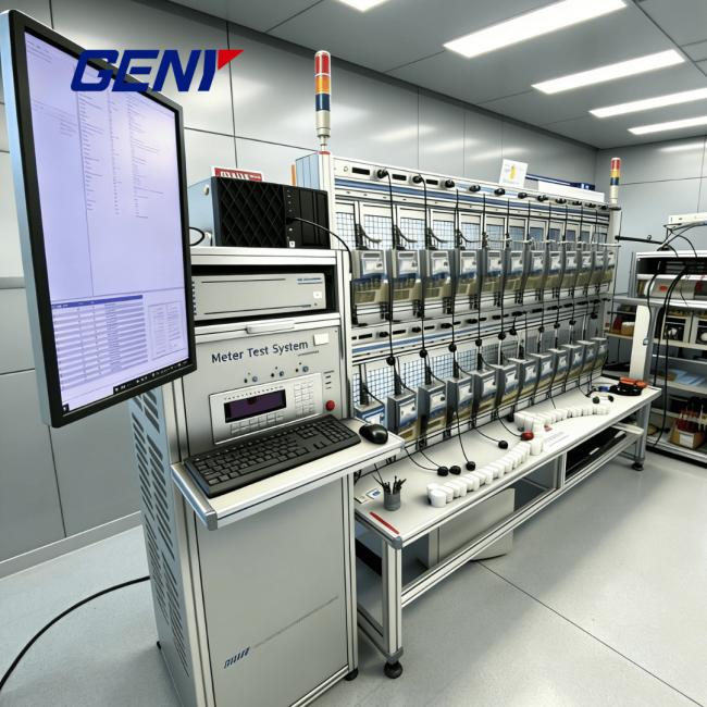 YC1891D Test Bench operational setup with multiple meters