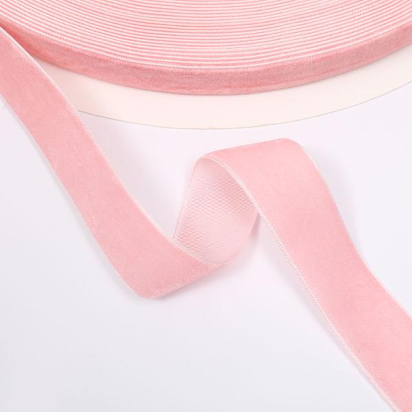 Quality 1 Inch Red Velvet Ribbon Wired Luxurious Light Blue Velvet Ribbon for sale