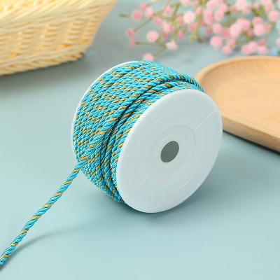 中国 3本 2mm-10mm ポリエステルナイロンロープ 金糸 ブラセレット 混合 販売のため
