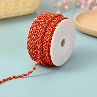 中国 3本 2mm-10mm ポリエステルナイロンロープ 金糸 ブラセレット 混合 販売のため
