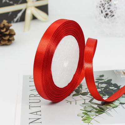 Cina Single face assorted polyester nylon satin ribbon 100 yard 3mm-10mm in vendita