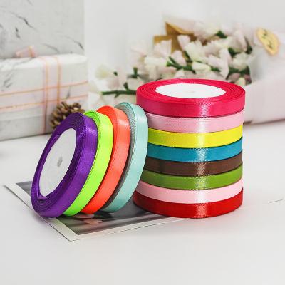 Cina Single face assorted polyester nylon satin ribbon 100 yard 3mm-10mm in vendita