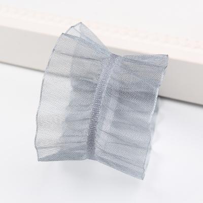 China 25mm|38mm Wrinkle Edge Polyester Organza Ribbon for DIY Hair Ribbon Bow for sale