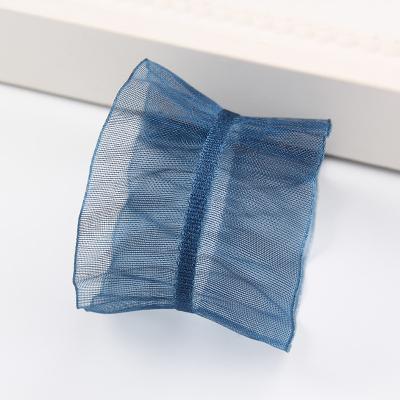 China 25mm|38mm Wrinkle Edge Polyester Organza Ribbon for DIY Hair Ribbon Bow for sale