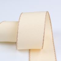 China 10mm-38mm Stitched Polyester Grosgrain Ribbon ISO9001 Solid Pattern for sale