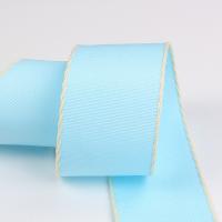 China 10mm-38mm Stitched Polyester Grosgrain Ribbon ISO9001 Solid Pattern for sale
