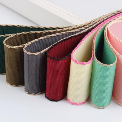 Cina 10mm-38mm Nastro di poliestere grossogranello cucito ISO9001 Modello solido in vendita