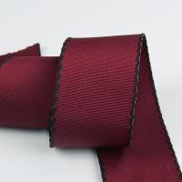 China 10mm-38mm Stitched Polyester Grosgrain Ribbon ISO9001 Solid Pattern for sale