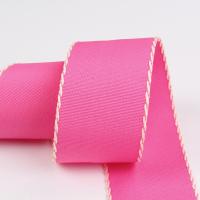 China 10mm-38mm Stitched Polyester Grosgrain Ribbon ISO9001 Solid Pattern for sale