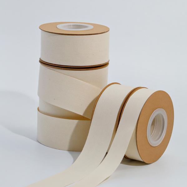 Quality 10mm-32mm Natural White Cotton Ribbon 100% Cotton Woven Ribbon for sale