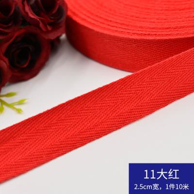 China Herribone Design katoen lint paars oranje katoen twill tape Te koop