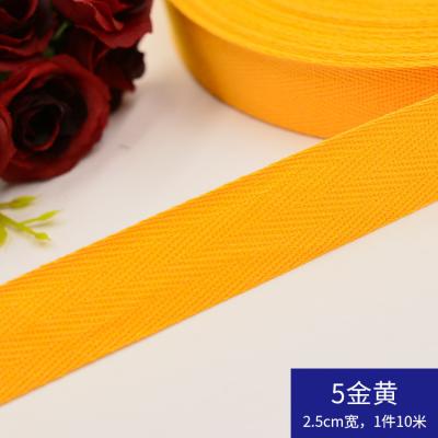 China Herribone Design katoen lint paars oranje katoen twill tape Te koop